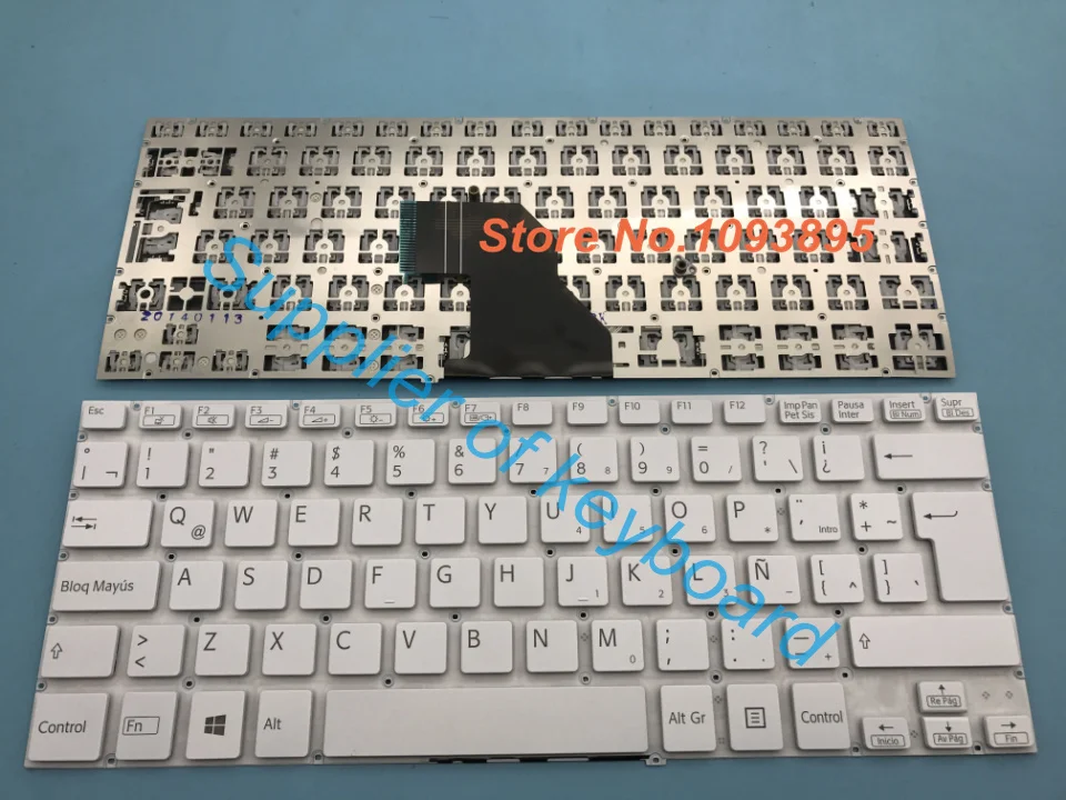 NEW Spanish/Latin keyboard FOR SONY FIT SVF14214CLW SVF14215CLW White ...