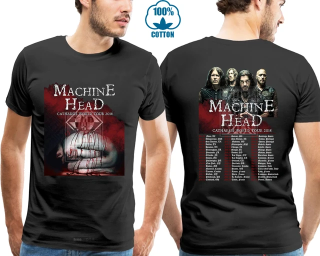 Machine Head Tour 2018 T Shirt Men'S Gildan Black S 4Xl-in T-Shirts ...