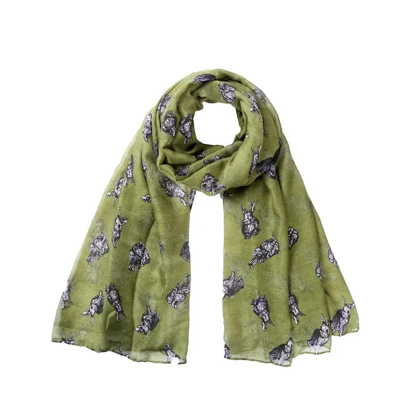 2018 Newest Cute Rabbit Print Scarves And Shawls Women Animal Pattern ...