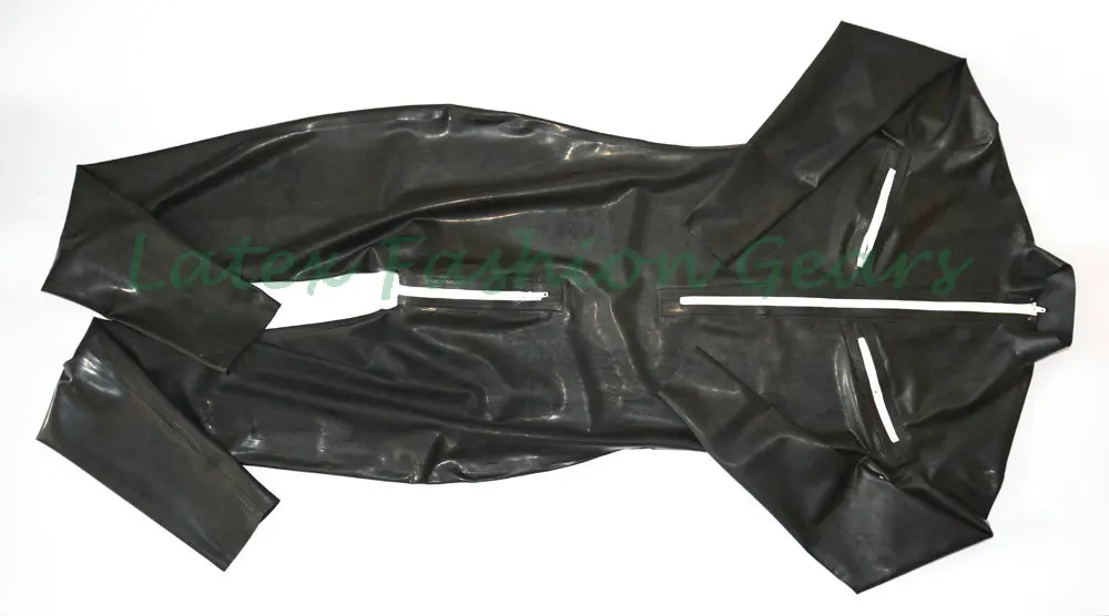 Rubber Suit Fetish Sexy Uniform Latex Men Catsuits Latex Leotard With