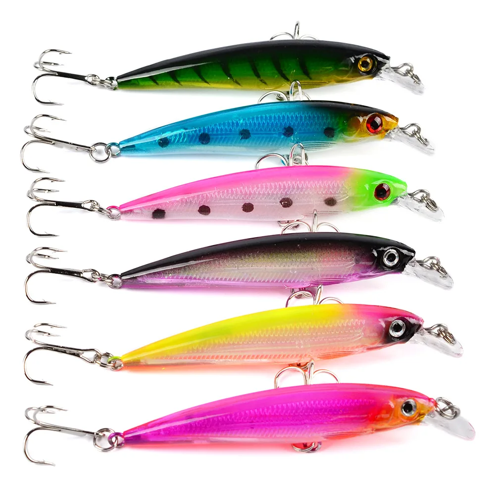 6pcs Minnow Lures classic road sub brand Mino bait bait 9cm 7.35g ...