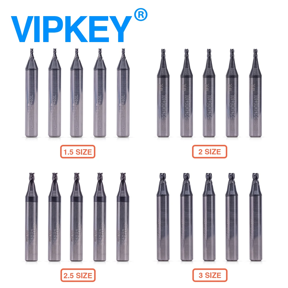 Tungsten Carbide Steel End Milling Cutters For Vertical Key Machines ...