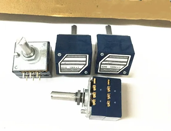 Metal Shaft Type RK27 50KA Potentiometer POT 6pin Knurled split shaft ...