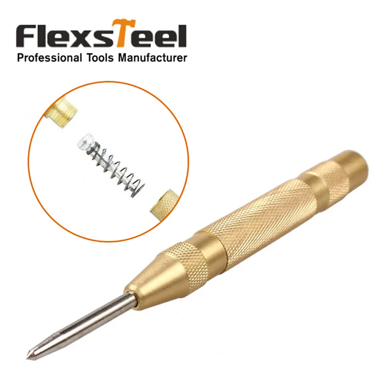 Flexsteel 5 Inch Automatic Center Pin Punch Chisel Spring Loaded ...