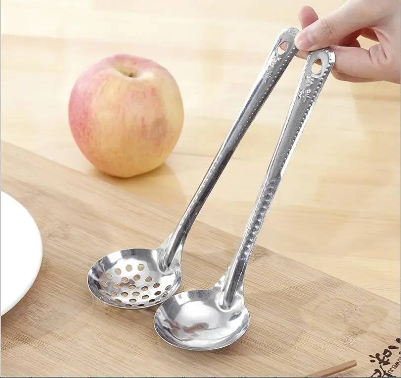 High Quality Stainless Steel Ladle Hot Pot Spoon Colander Filter Spoon ...
