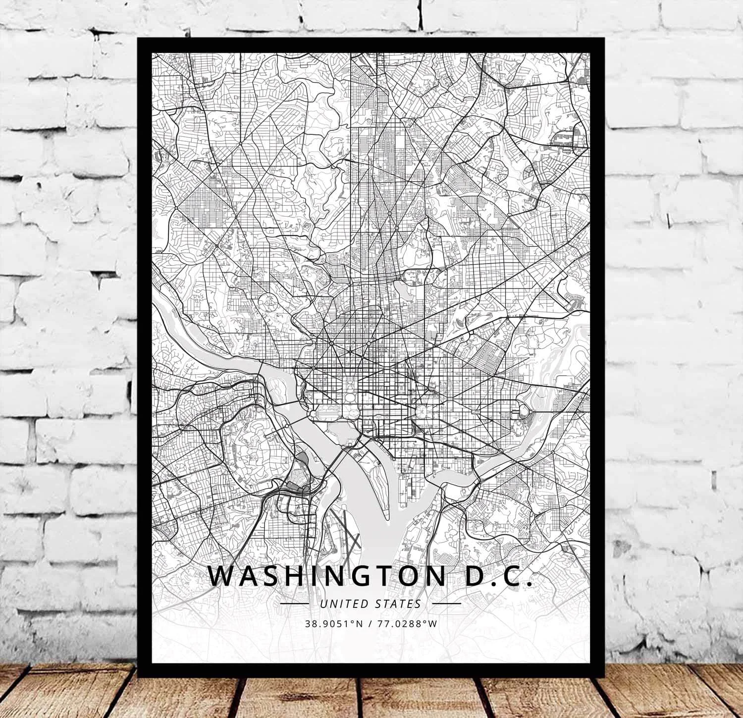 Washington DC US Map Poster|Painting & Calligraphy| - AliExpress