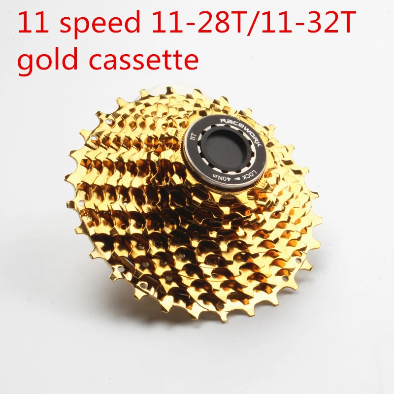 11 Speed 11-28t 11-32t 11-34t Road Bicycle Bike Cassette 11 Speed Gold ...
