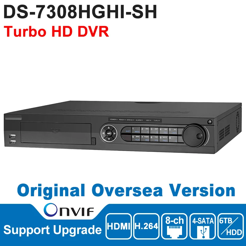 DS 7308HGHI SH HIK DVR 8CH Turbo HD DVR P2P TVI DVR HDMI VGA 4 SATA ...