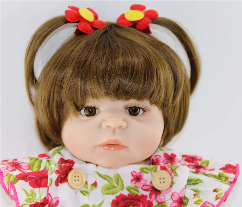 23inch reborn Realistic baby Doll Full silicone vinyl real touch bebe ...
