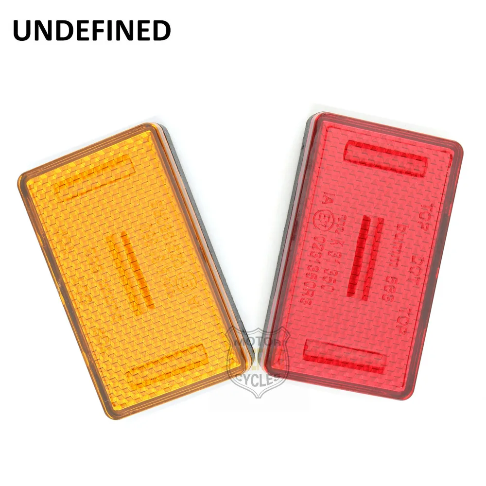 1 Pair Motorcycle Rectangle Front Fork Leg Reflector Safety Warning For ...