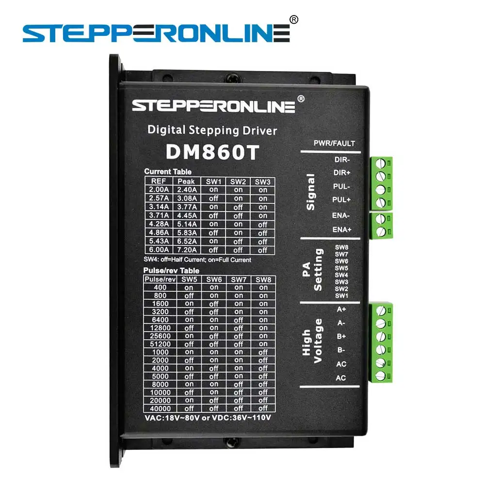 Digital Stepper Driver 2.4 7.2A 18 80VAC or 36 110VDC for Nema 34 ...