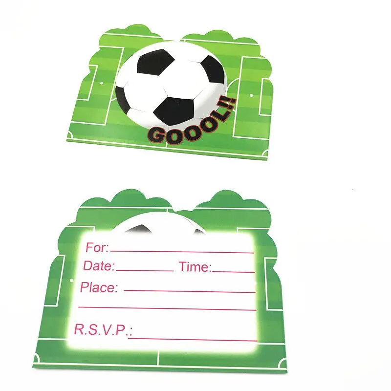 Kids Favor 10pcs White Football Invitation Card Event Party Wedding ...