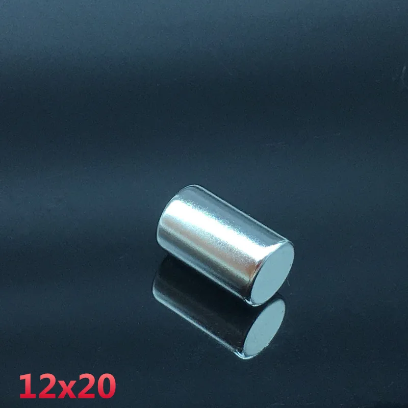 2pcs Neodymium magnet 12 mm x 20 mm gallium metal small round strong ...