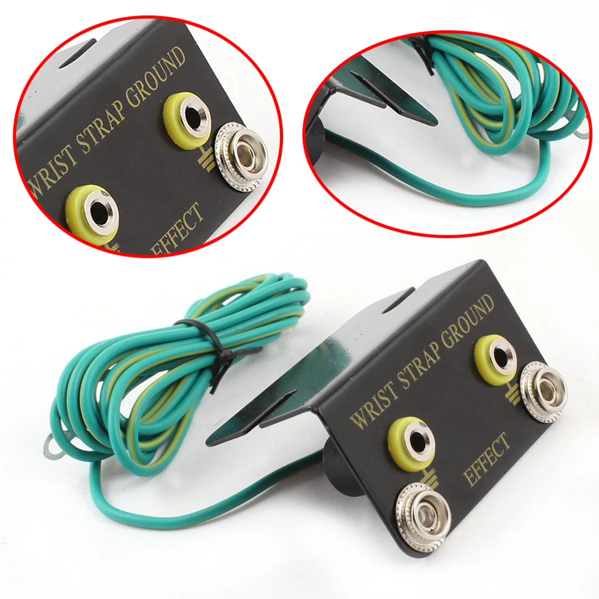 1pc L Shaped Esd Wrist Strap Ring Terminal Cable Anti Static Socket ...