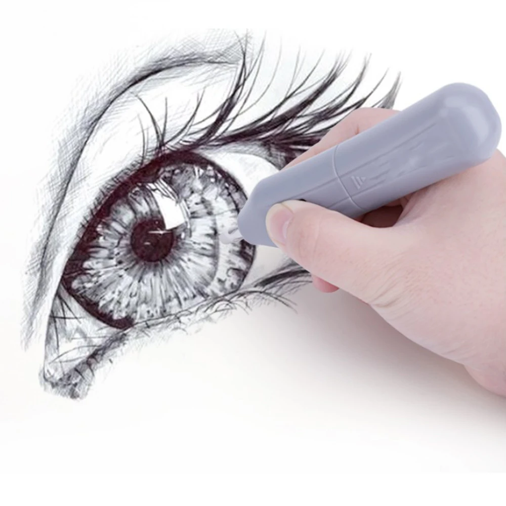 Handy Electric Eraser Kit Battery Operated Automatic For Pencil With 10 ...