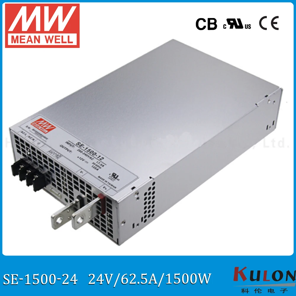 Original Meanwell 1500W 62.5A 24V Power Supply SE 1500 24 AC to DC 24V ...