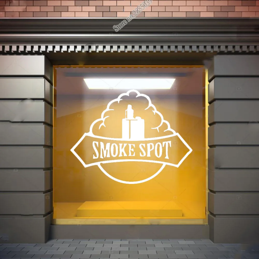 Smoke Spot Wall Window Decal Sticker Vape Shop Vinyl Home - AliExpress