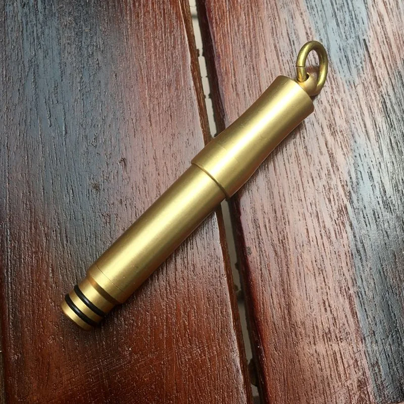 Handmade Mini Brass Pen Solid Portable Pocket Copper Pendant Ballpoint ...