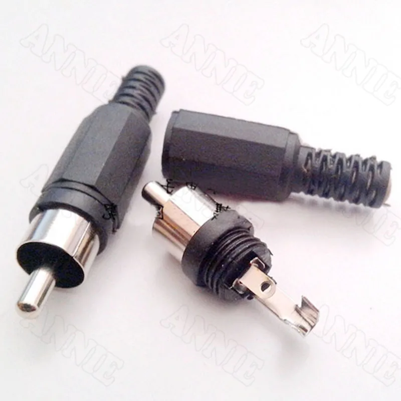 100pcs/lot Factory Wholesale RCA Male Connecting Terminal Welding Lotus ...