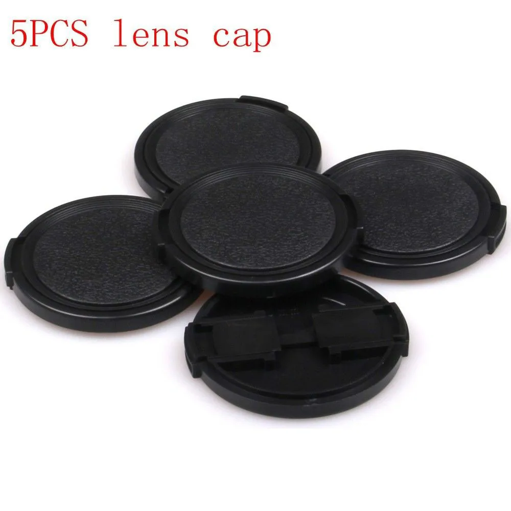 5 Pcs 37mm Side-pinch Lens Cap Protection Cover For Lens Filters Dc ...