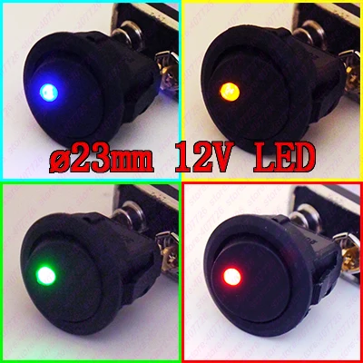 20PCS-12V-Mini-Rocker-Switch-Led-Dot-3PIN-ON-OFF-illuminated-Car ...