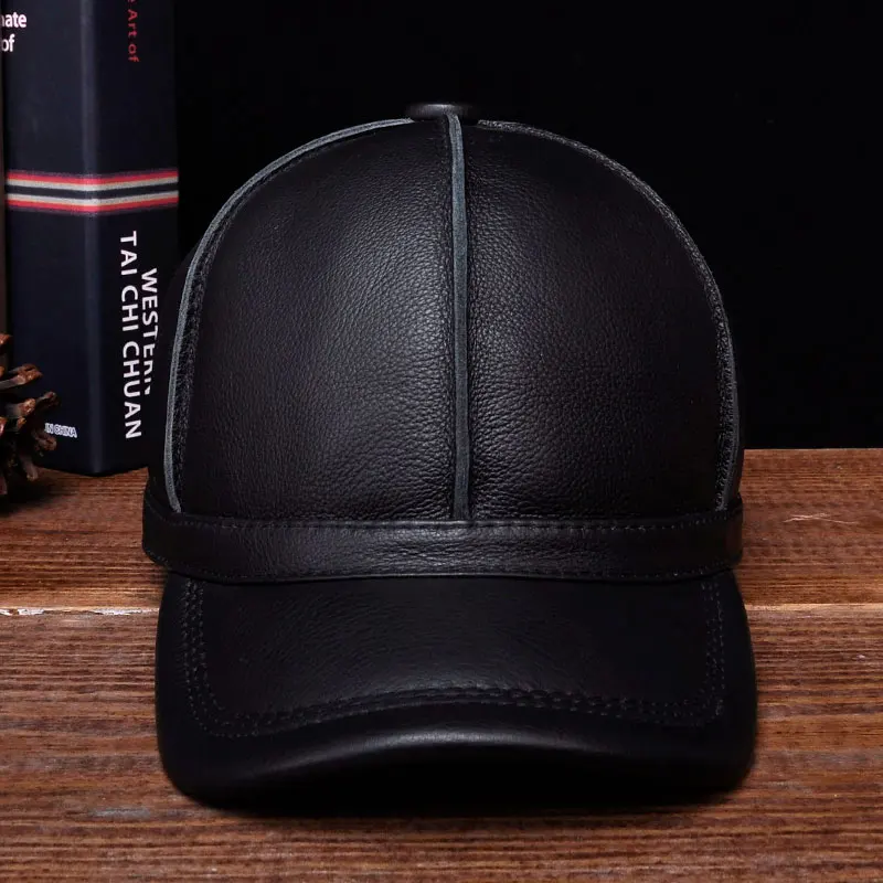 Genuine Leather Baseball Cap | Leather Baseball Cap Men | Men's ...
