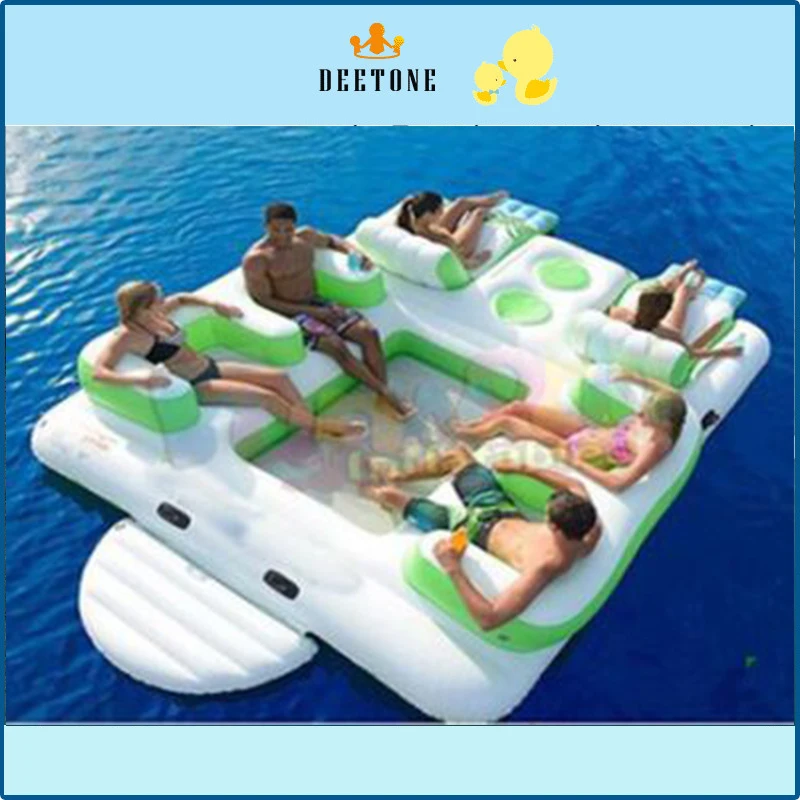 PVC inflatable high quality water bar floating platform, floating chair ...