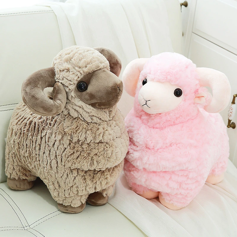 25cm/38cm/42cm Sheep Plush Toys Simulation Stuffed Animal Soft Doll ...