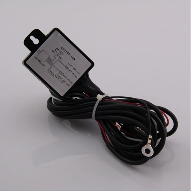 Car DRL Controller Auto Running LED Daytime Light ON/OFF Wire Auto With ...