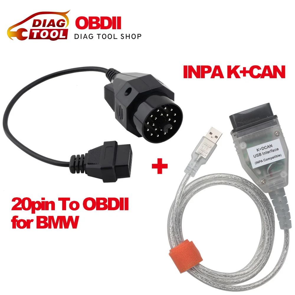 Cable For BMW INPA K+CAN K+ DCAN Green Board USB Diagnostic Interface ...