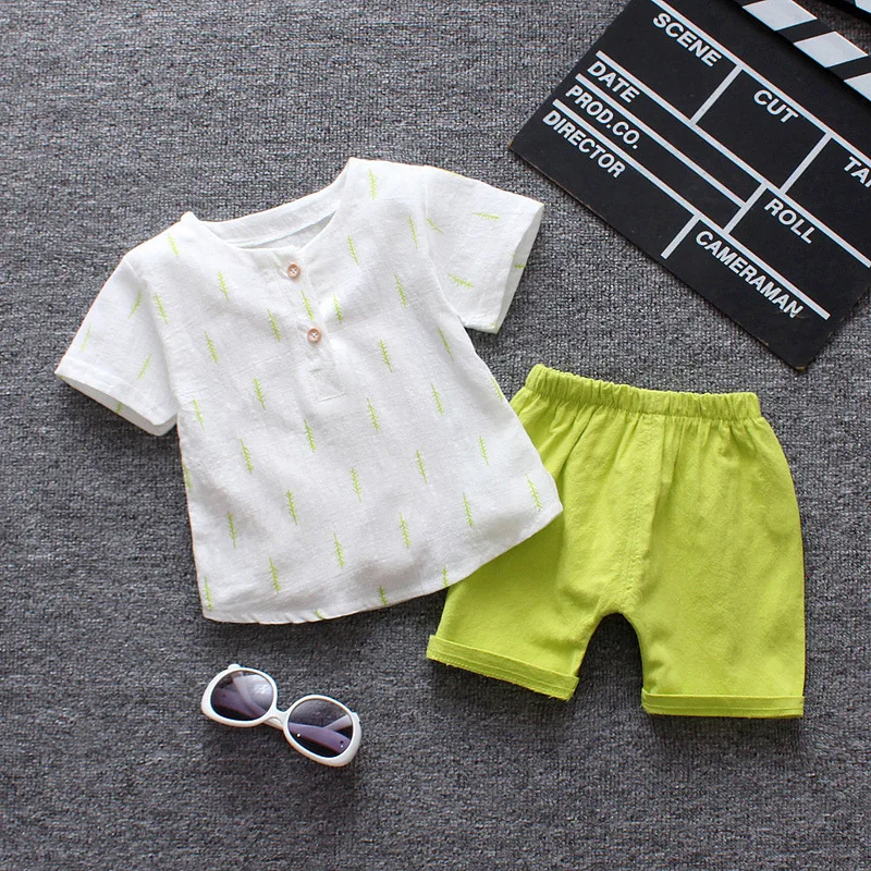 Boys summer clothing sets kids fashion cotton t shirt+short pants 2pcs ...