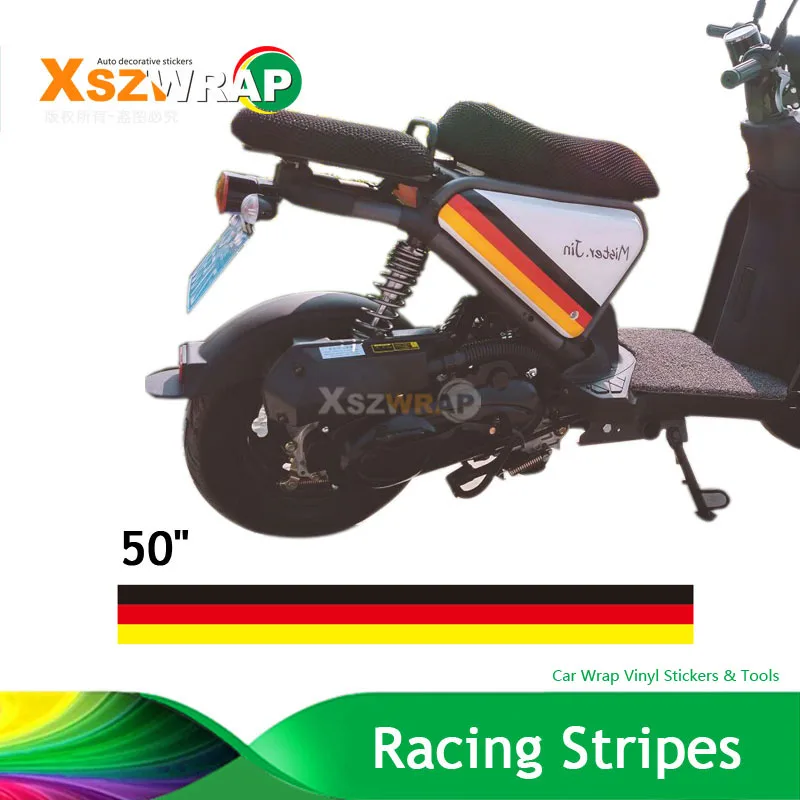 (127*15cm/Roll) 50" Moto Styling 3 Colors Motorcycle Stripes Stickers ...