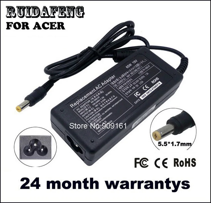 NEW 19V 3.42A 65w AC ADAPTER CHARGER FOR ACER ASPIRE 5315 5735 5920-in ...