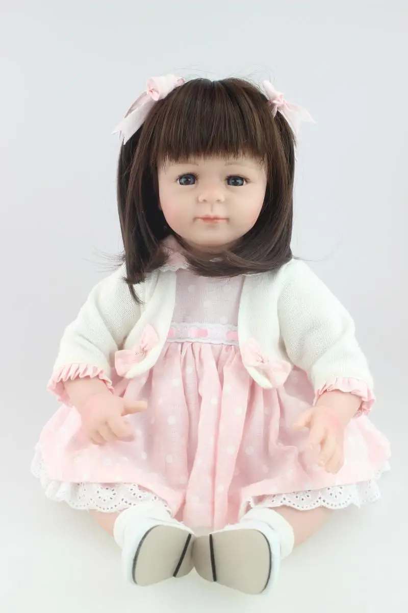 Silicone Reborn Dolls Sleeping Baby Toy Vinyl Pink Princess Doll Soft ...