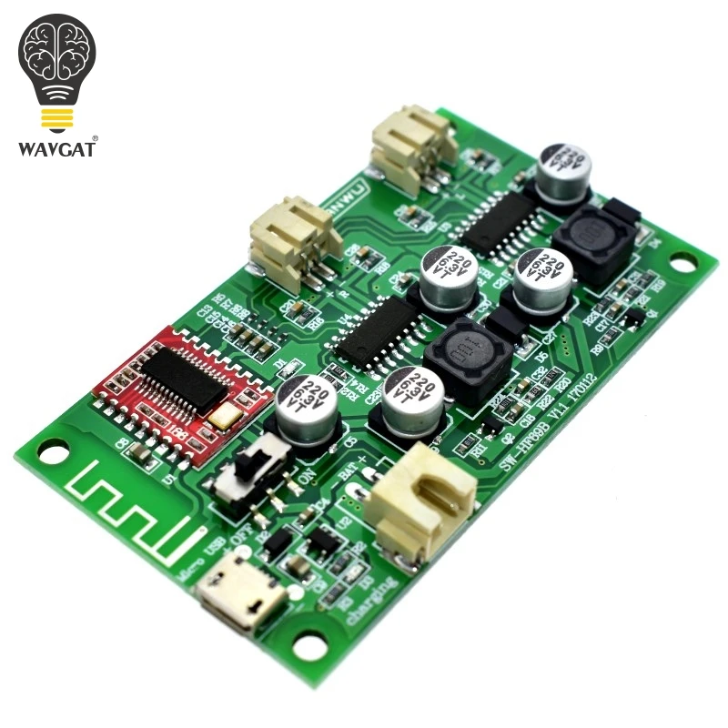 DC 5V 6W X 6W 2 Channel Stereo Bluetooth Amplifier Board Lithium ...
