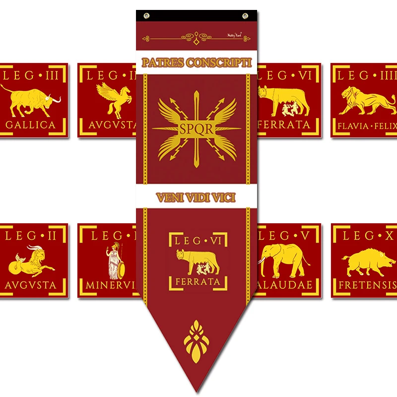 Roman Legions War Banner Home Decor Caesar Rome Empire Spqr Infantry ...