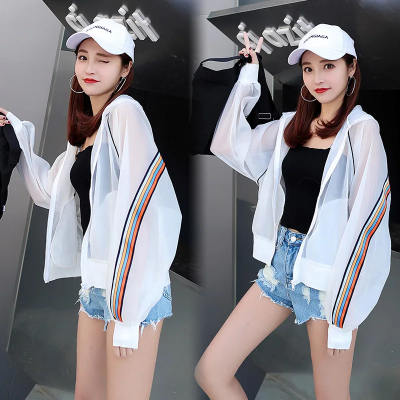 Casual Sunscreen Jacket Women Fashion Summer Sun UV Protection Hooded ...