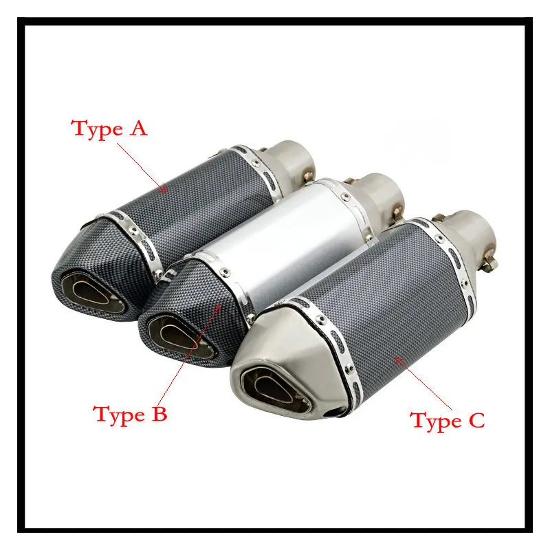 MOKALI 51mm muffler motorcycle escape tubo de escape jog 50cc moto 125 ...