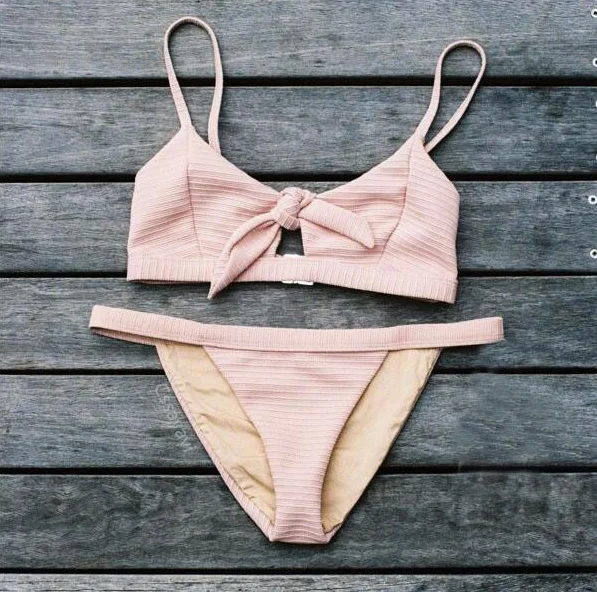Summer Hot Bikinis Chest Knot Swimwear Push Up Bathingsuit Women Sexy