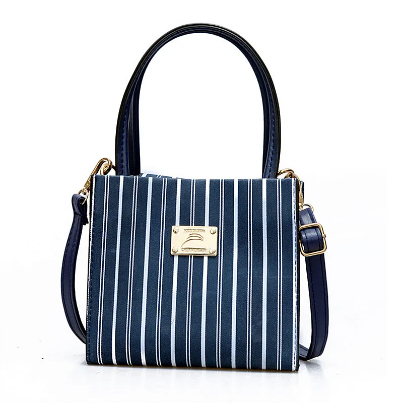 Navy And White Striped Crossbody Bag | semashow.com