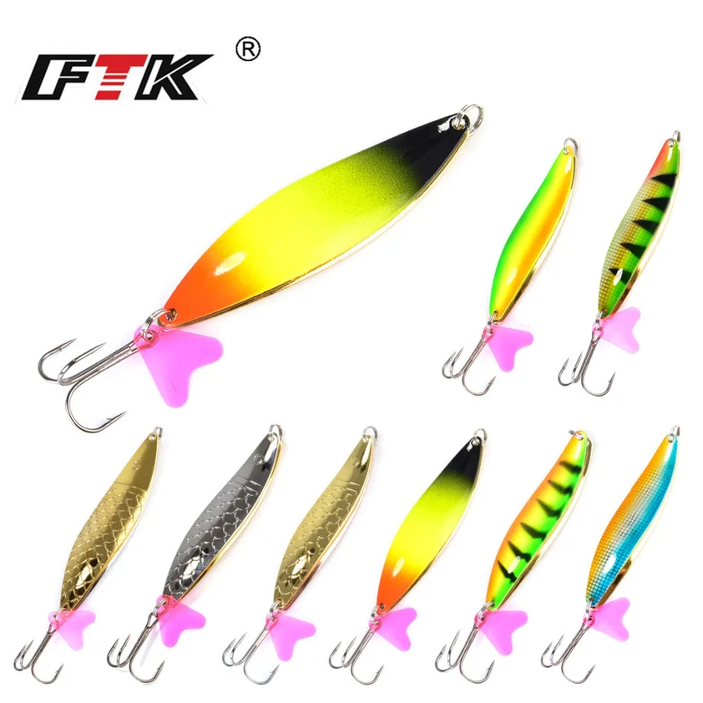 FTK-new-1PC-24g-28g-35g-Spoon-Fishing-Lure-With-Hook-Hard-Fishing-Spoon ...