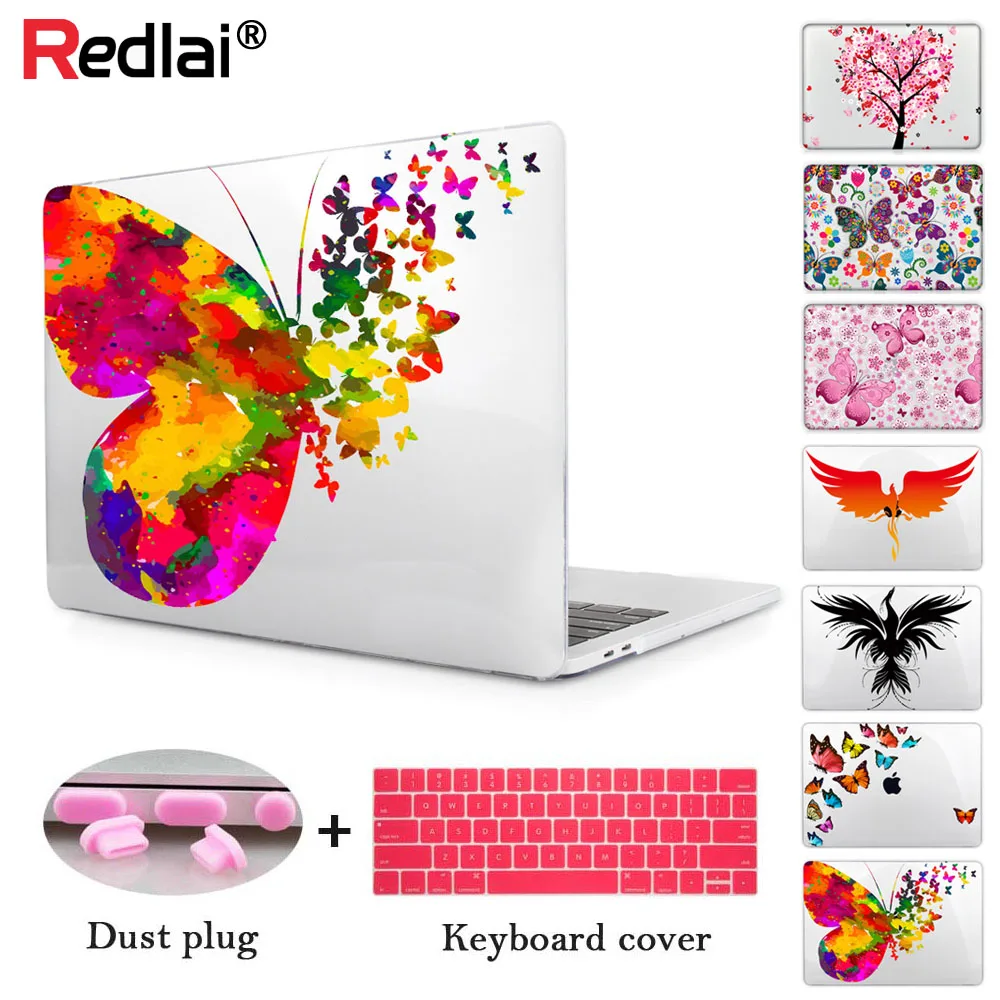 Redlai Butterfly Crystal Laptop Case Cover for 2020 Macbook Air Pro 13 ...
