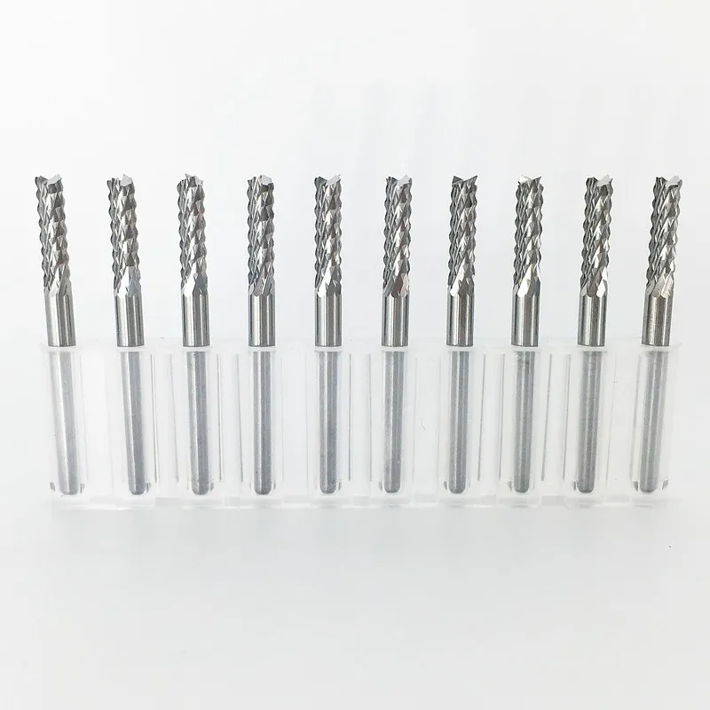 10pcs Pcb Milling Cutter 0.4mm-3.175mm Fish Tail Milling Cutter Corn ...