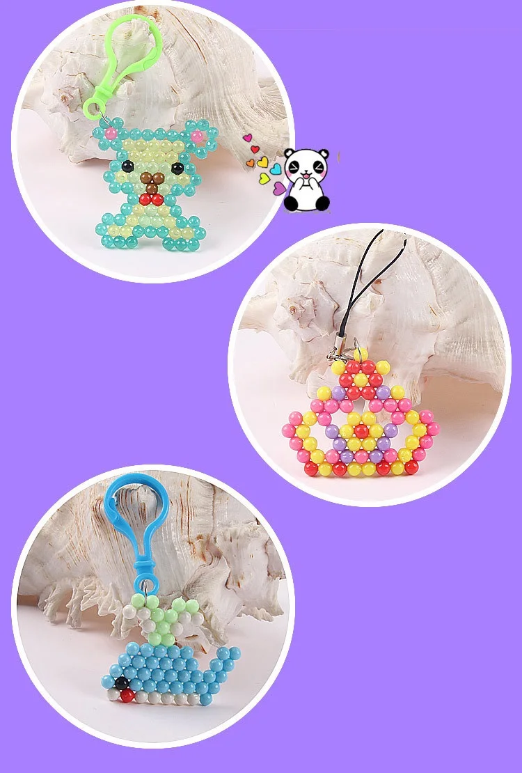 DIY Magico Water Beads sticky perler beads Puzzle Children Educational ...