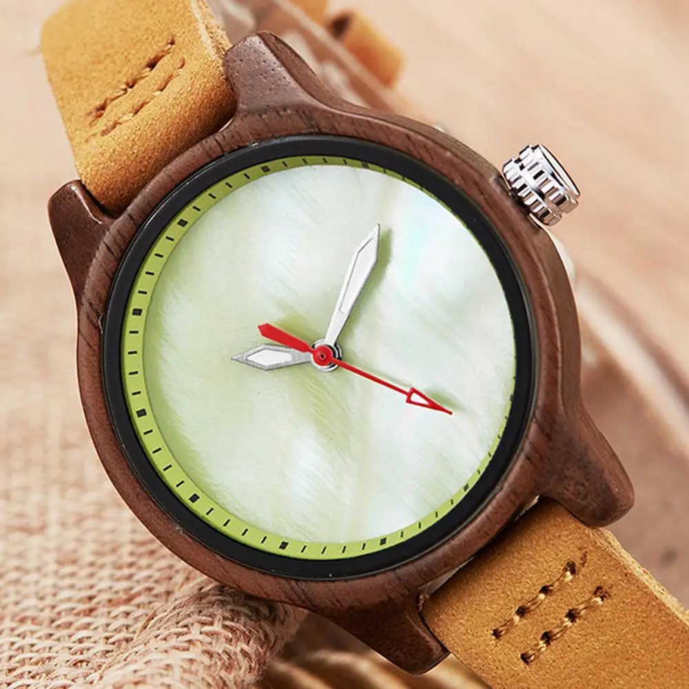 Elegant Wood Watches Women Female Small Bracelet Quartz Wristwatch ...
