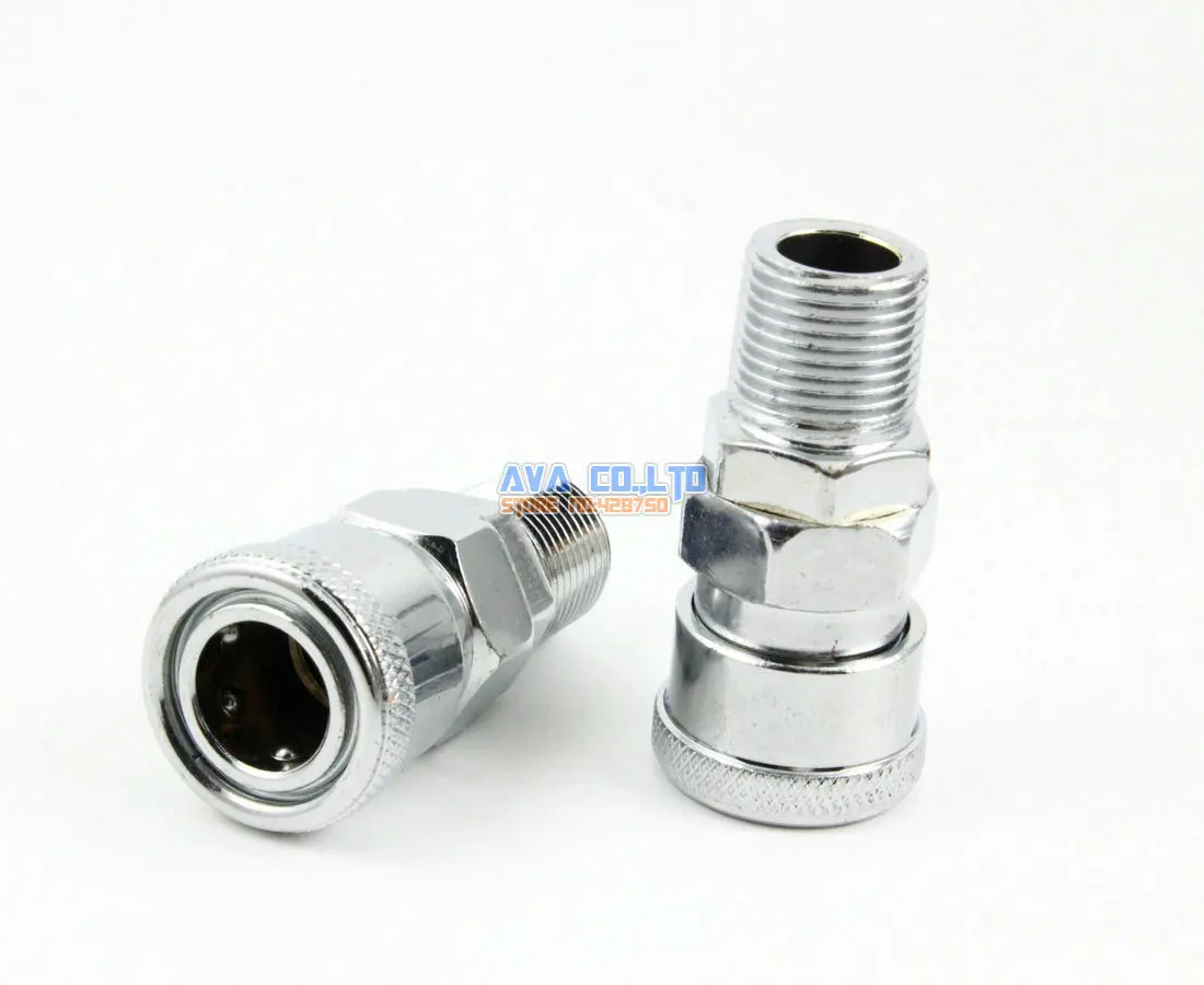 4-Pieces-3-8-BSP-Male-Air-Compressor-Hose-Quick-Coupler-Socket ...