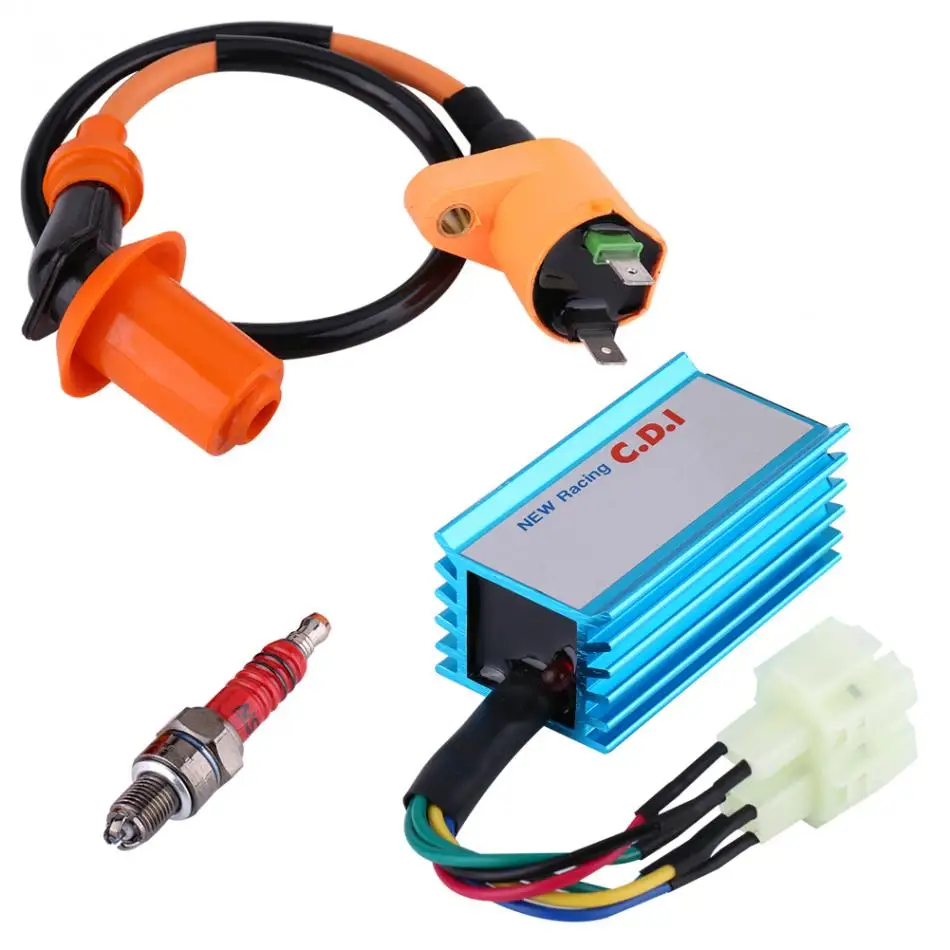 SuperSales]AC Fired CDI Ignition Coil Spark Plug Better Acceleration 6 Pin Racing Cdi Ignition ...