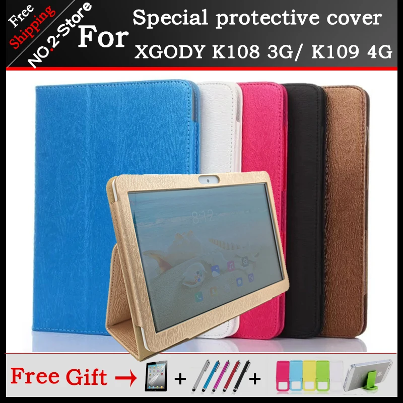 Moda 2 fold Folio PU LEATHER case capa suporte para XGODY K108 3G/K109 ...