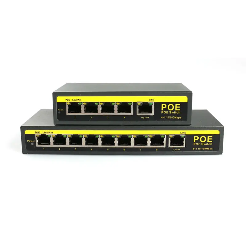 Professional 1+4 Port 10/100Mbps Mini PoE Switch Power over Ethernet ...