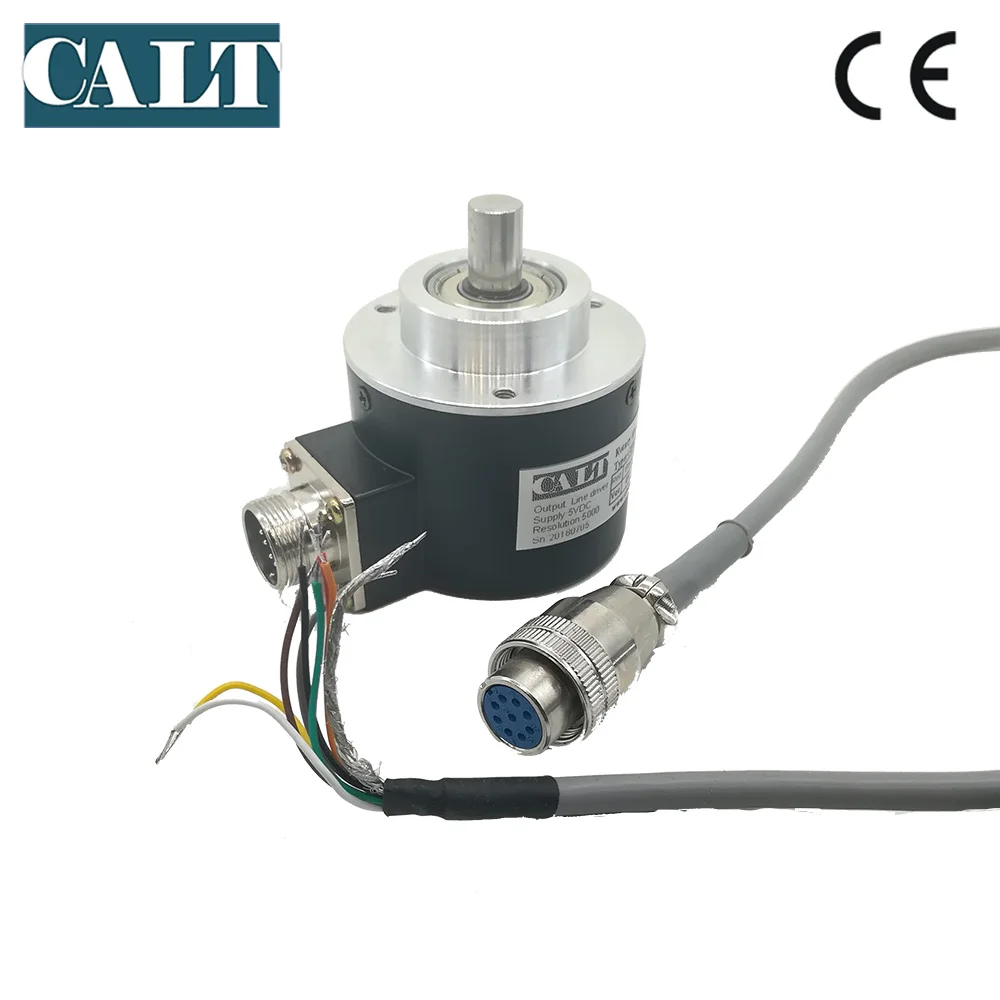 Calt High Resolution 5000ppr 10000ppr 10mm Shaft Incremental Optical Encoder Line Driver ...